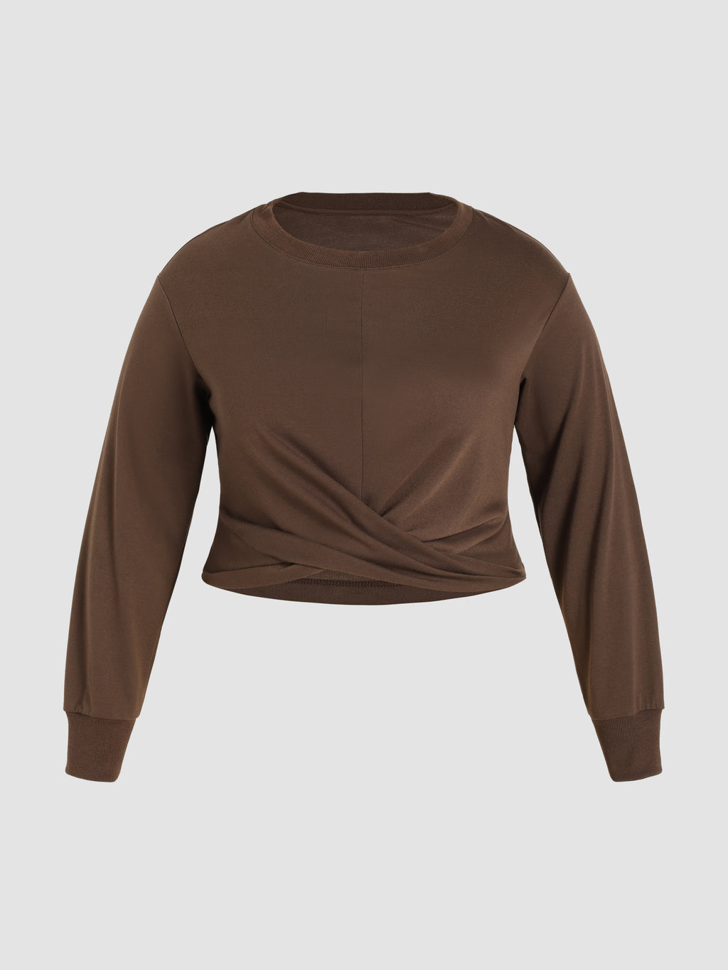 Solid Twisted Crop Top Curve & Plus – Shop Bazar