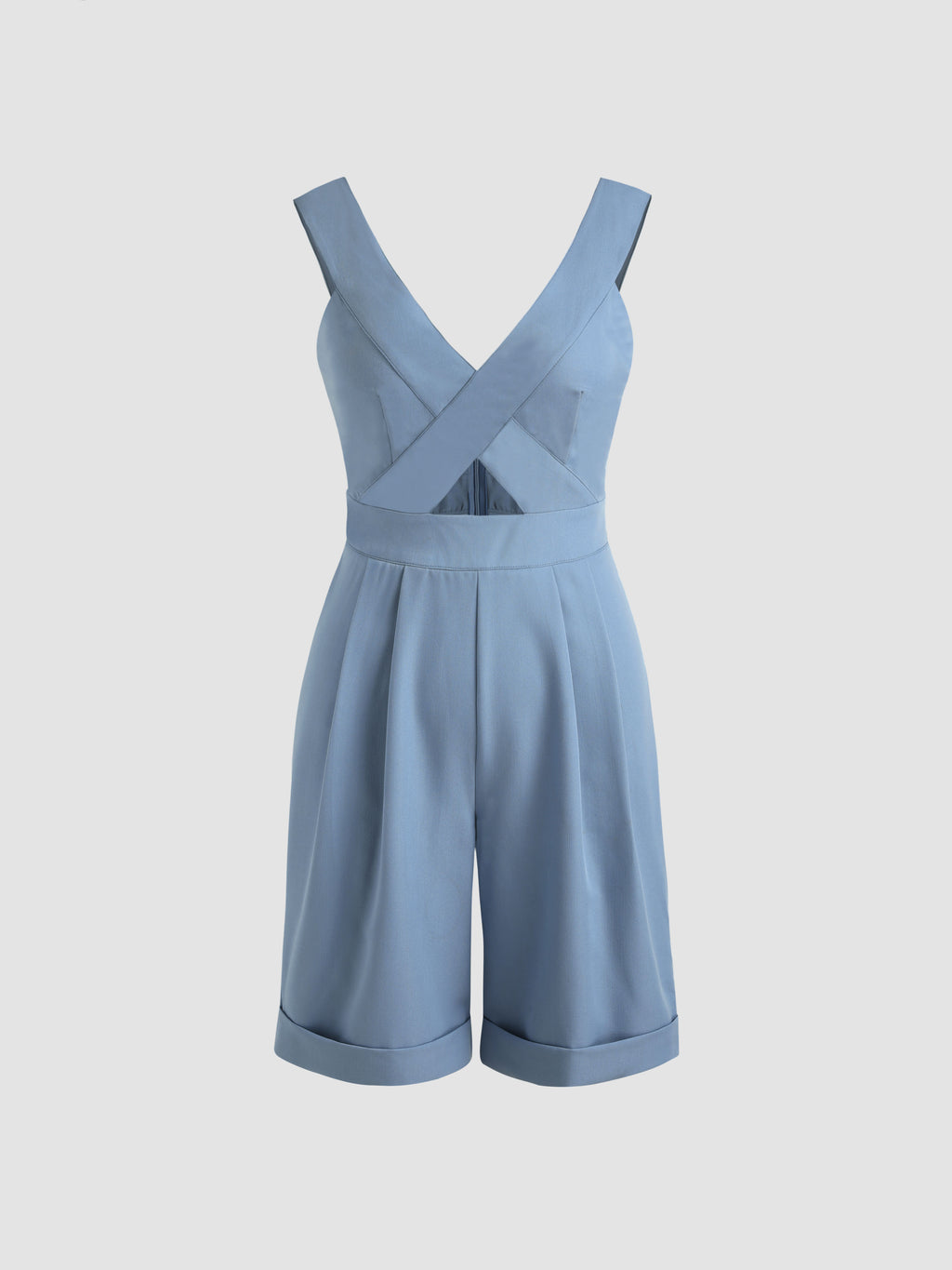 Solid Cross Cut Out Romper – Shop Bazar